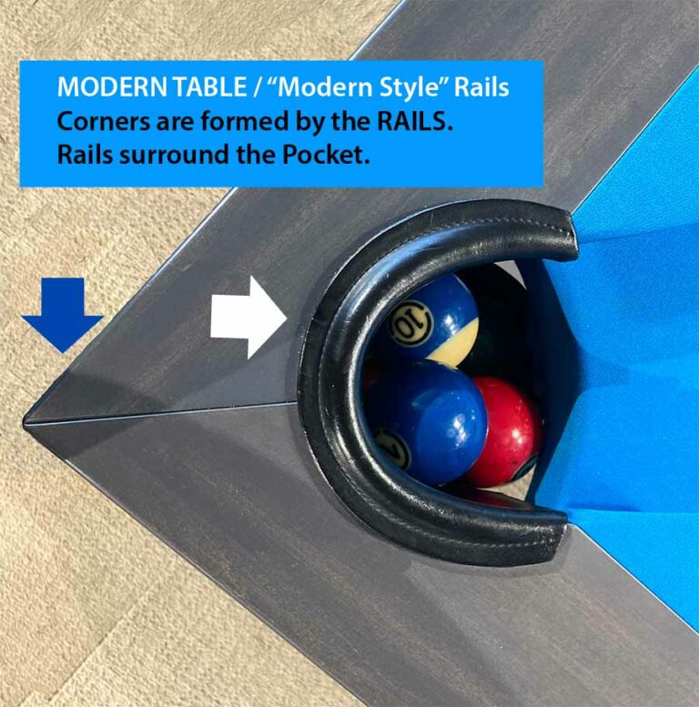 Modern Pool Table Rail Styles